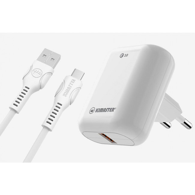 Kit Carregador de Parede Universal Usb Turbo + Cabo Usb Type C Kimaster ... Kit Carregador de Parede Universal Usb Turbo + Cabo Usb Type C Kimaster ...