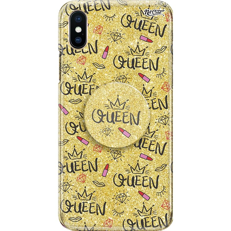 Capa Netcase Glitter + Pop 3in1 Dourado - Queen | Street Case Capa Netcase Glitter + Pop 3in1 Dourado - Queen | Street Case